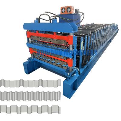 China Easy Operate Corrugated Steel Roof Roll Forming Machine PLC Control Roof Tile Forming Machine With Motor / Pump for sale