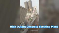 Stationary Belt Conveyor Concrete Batching Plant