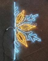 China Christmas Street Light Pole Snowflake Decoration 30W 150cm LED Outdoor Holiday Decor for sale
