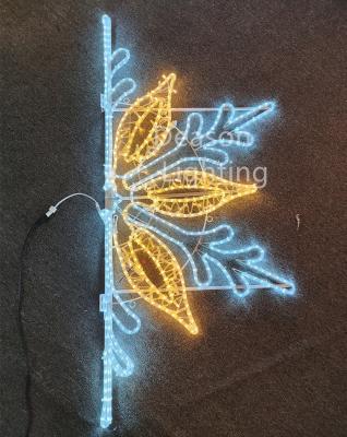 China christmas street light pole snowflake decorations for sale