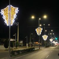 China LED Christmas Decoration Light on Pole 30W 1.8m Outdoor Holiday Street Lamp for sale