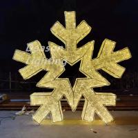 China Giant Snowflake LED Light 2m 3m IP65 Outdoor Decoration 110V 240V CE ROHS for sale