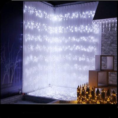 China Outdoor Christmas Waterfall Lights 1200 LEDs 3M Width 110-240V for sale