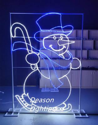 China Giant outdoor wire lighted snowman   snowman lighted outdoor christmas decorations for sale