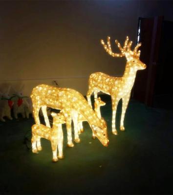 China LED Christmas Reindeer Lights 150cm 3-Piece Set IP65 Outdoor Decoration 110V-240V for sale