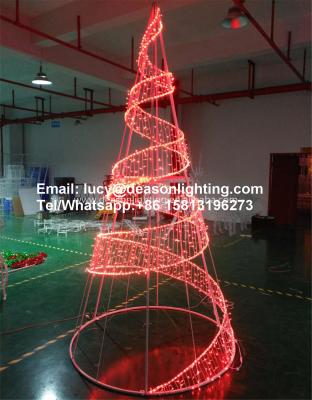 China LED Spiral Christmas Tree 12ft IP65 Outdoor Decorative Light with CE ROHS for sale