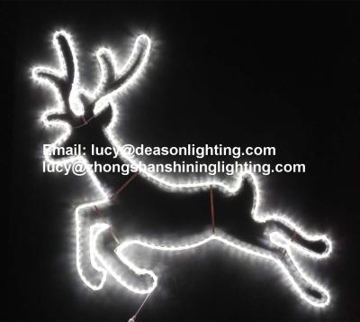 China Outdoor Christmas Running Reindeer Lights 1m x 1.25m 24V 110V 240V LED Rope Light for sale