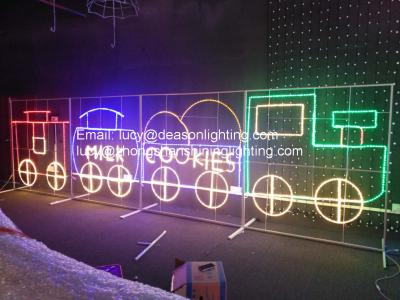 China Outdoor Lighted Christmas Train Rope Light Decoration 150W 24V IP65 for sale