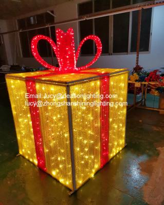 China LED Christmas Gift Box Lights 1m 80W Customizable Outdoor Holiday Decoration for sale
