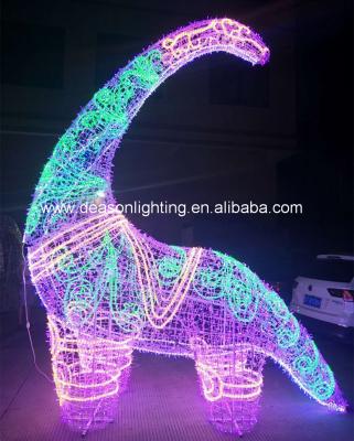 China Large Outdoor Christmas Lighted Dinosaur Decoration 4.5m 350W LED for sale