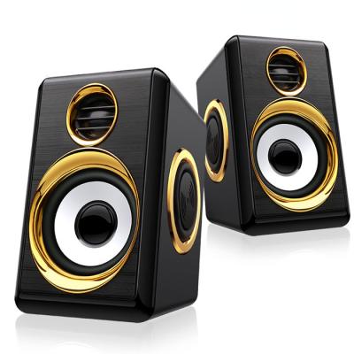 China Hot Sales 2.0 Computer Stereo USB Speakers with Double Sealed Diaphragm/good bass for sale