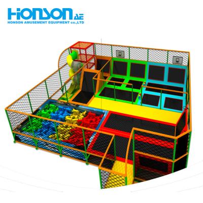 China customized colorful theme kids Amusement Equipment funny Trampoline Park Indoor Playground for Children for sale