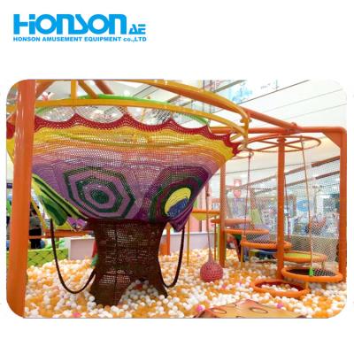 China colorful kids Rainbow Climbing Nets Amusement Equipment funny Indoor Playground for Children for sale