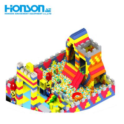 China colorful kids Amusement Equipment funny Brick castle Indoor Playground for Children for sale