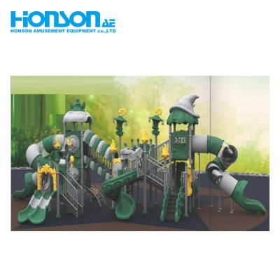 China kids slide set green Children water outdoor Playground Amusement Equipment for sale for sale