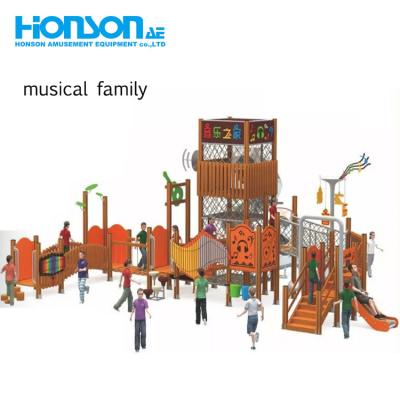 China Hot sale customzied Children woode slide outdoor Playground Amusement Equipment for kids for sale