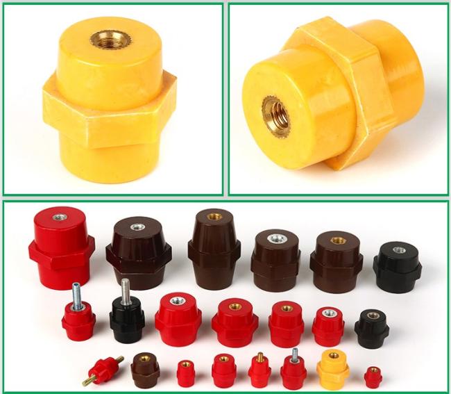 High quality dimension bus bar electrical sep2522 m6 hexagonal type insulator