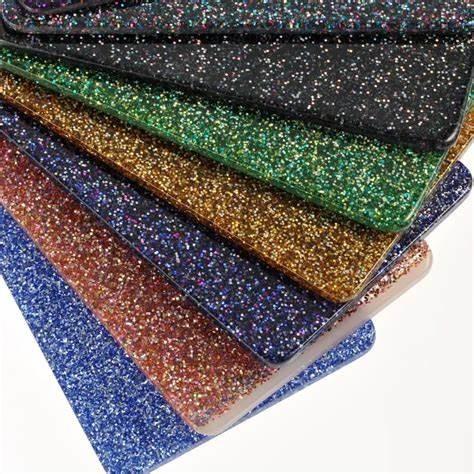 Quality Bright Colorful Wall 3mm 4mm 5mm Plexiglass Glitter Acrylic Sheet with Marble for sale