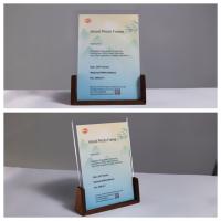 China Walnut Acrylic Photo Frame U Shape Solid Beech with Custom Logo for sale