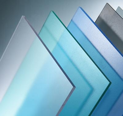 China 18mm Print-Friendly Blue Frosted Acrylic Sheet for Brand Display Backdrops for sale