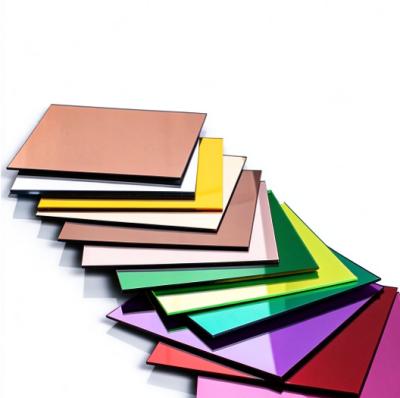 China Anti-Scratch Colored Mirror Acrylic Sheet with Custom Cutting Available for Bar Counter Cladding PMMA Mirror Panel for sale