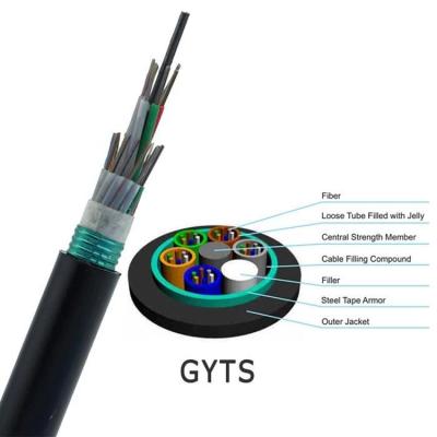 Cina Cavo a fibre ottiche di singolo modo GYTS del centro del rivestimento 24 del PE in vendita