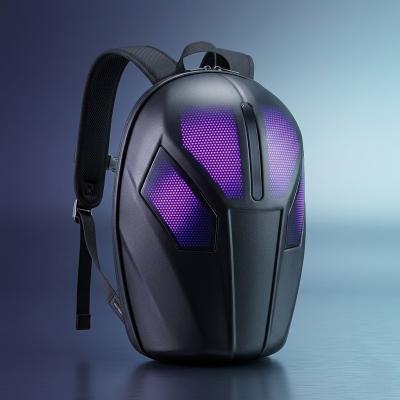 China Programmable LED Backpack with Waterproof ABS + PC Hard Shell and USB Power Bank Compatibility for Festivals and Safety for sale