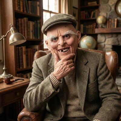 China Halloween Creepy Old Man Mask Realistic Latex Full Head Grandpa Mask with Wrinkles for Cosplay Party Prank Props for sale