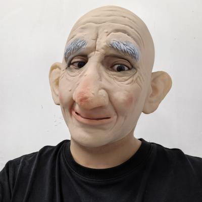 China Old Man Latex Mask - Grandfather Head Mask for Halloween & Cosplay for sale