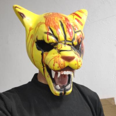 China Creepy Cat Mask with Terrifying Design Premium Latex Material and Full Head Coverage for Halloween for sale