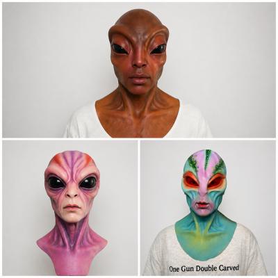 China Ultra-Realistic Alien Silicone Mask - Professional Grade Cosplay Creature Headgear with Hand-Painted Details for Collectors and Cinematic Performance for sale