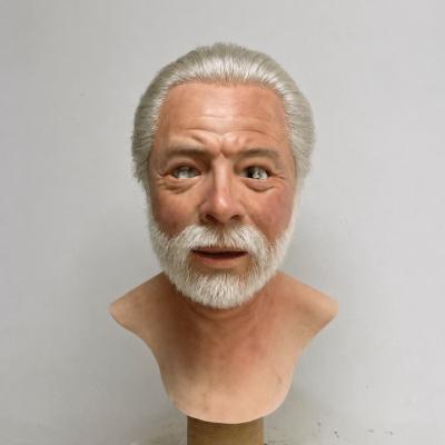 China Professional Ultra-Realistic Male Silicone Mask – Handcrafted Life-Like Facial Prosthetic for Film, Theatre, and High-End Realistic Cosplay for sale