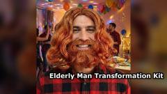 Elderly Man Wig Beard Costume Set