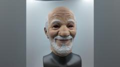 Realistic Old Man Latex Mask Uncle Milo Style