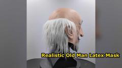 Realistic Old Man Latex Mask | Premium Halloween Character Mask by Patygr