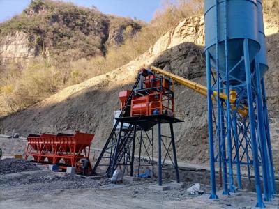 China Concrete Mixing Plant Hzs75 Mini Mobile Concrete Mixing Plant Dry Batch Plant
 for sale