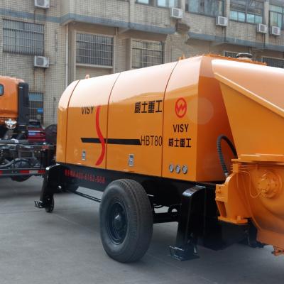 China Portable Diesel stationäre Betonpumpe für die Baustellenmischung zu verkaufen