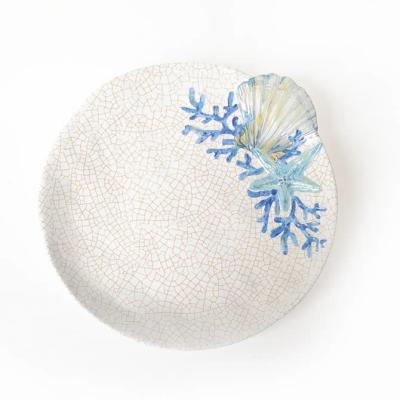 China Shell Coral Pattern Melamine Dinner Plates Food Grade Custom Design MP-002 for sale