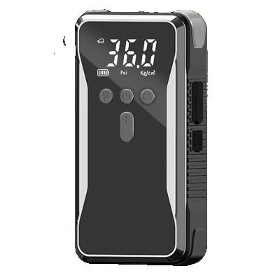 China 12000mAh Car Jump Starter Tire Inflator 1800A Battery Booster For 7.0L Gas 3.0L Diesel Engine for sale