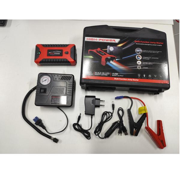 Quality 5400mAh Automobile 2 In 1 Jump Starter With Air Compressor 300A - 600A Portable for sale