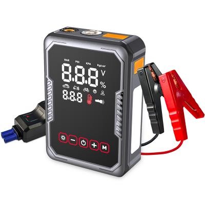 China Portable 3 In 1 Jump Starter With Tyre Inflator 12V Car Emergency Starter With SOS Warning Light for sale