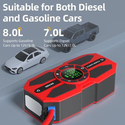 China 6000mAh - 24000mAh Battery Tire Inflator & Jump Starter With LED Flashlight SOS Light Battery Operated for sale