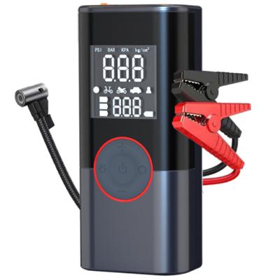 China Portable Car Battery Jump Starter Pack Type C Jump Starter With Air Compressor 0-150PSI for sale