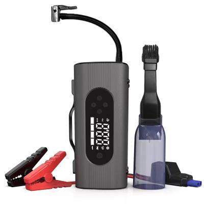 China Battery Powered Compact Jump Starter With Tyre Inflator Car Emergency Jump Starter Power Bank Tire Inflator for sale