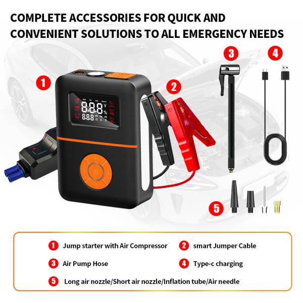 Quality 150 PSI Portable Tire Inflators 8000mAh 12000mAh 16000mAh Automotive Battery for sale