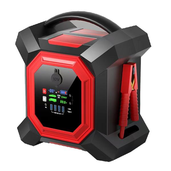 Quality 24V Truck Jump Starter 64000mAh Car Battery Booster Pack Portable Air Compressor Strong Clip Jump Starter for sale