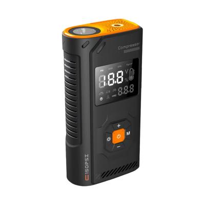 China 8000mAh 10000mAh 12000mAh Portable Tire Inflators 12V Car Jumper Starters With LED Lights for sale