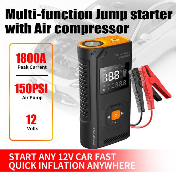 Quality 8000mAh 10000mAh 12000mAh Portable Tire Inflators 12V Car Jumper Starters With for sale