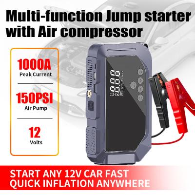 China Multi Functional Portable  Automobile Car Jump Starter 6000mAh 8000mAh 10000mAh 12000mAh Emergency Car Jump Starter for sale