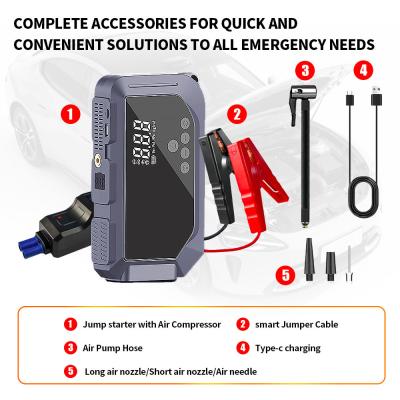Cina Avviatore di emergenza per auto portatile multifunzione 6000mAh 8000mAh 10000mAh 12000mAh in vendita